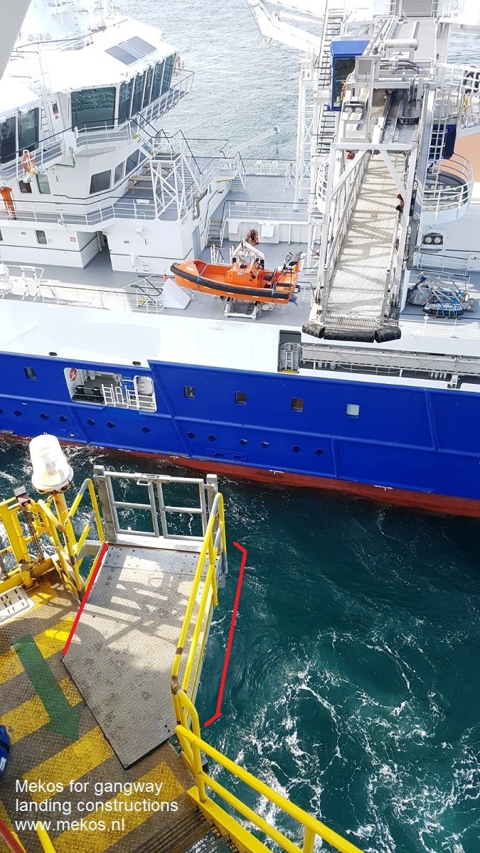 Landing and docking constructions for gangways offshore - Mekos ...